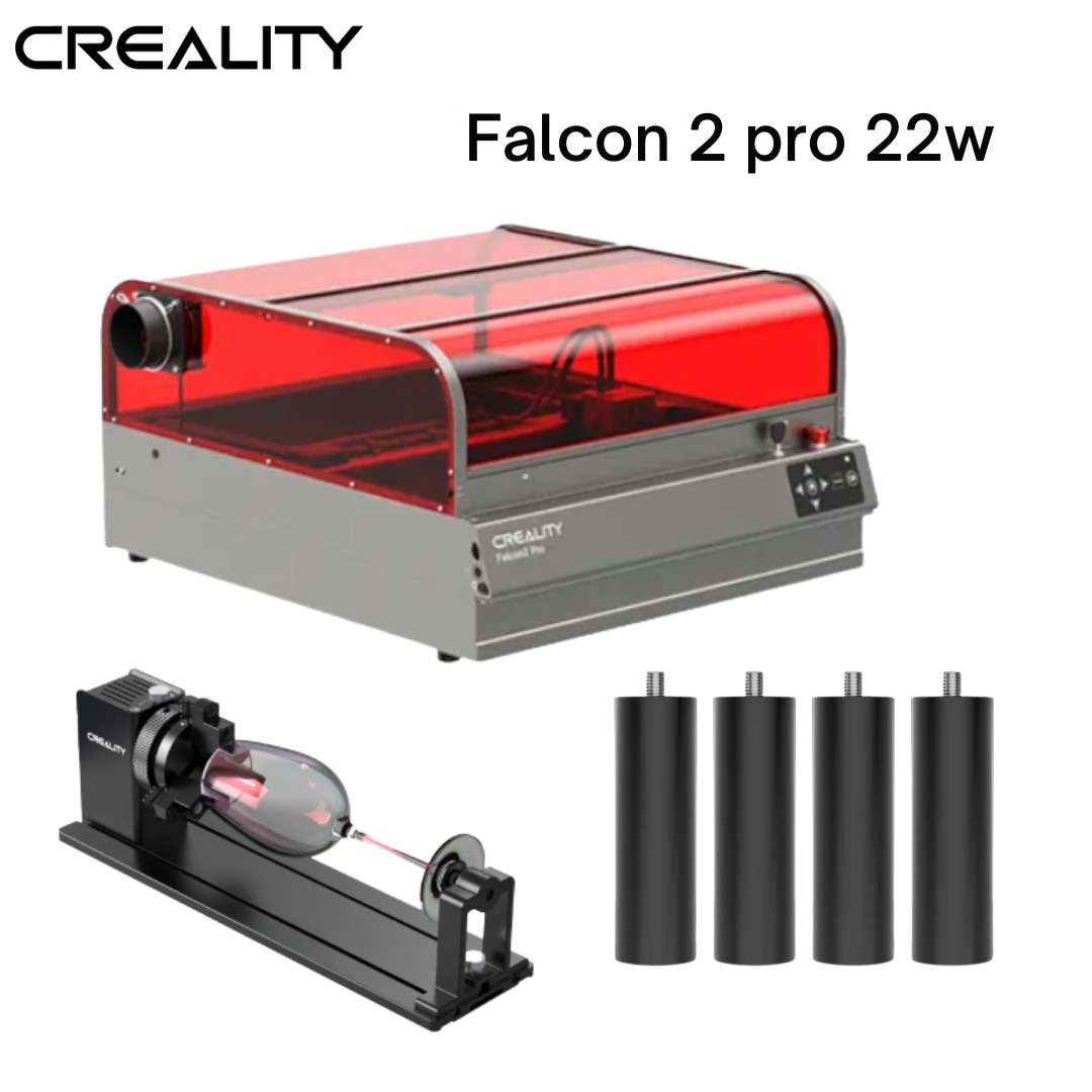 Grabadora Laser Creality Falcon Pro 22W + Risers + Accesorio rotativo ...